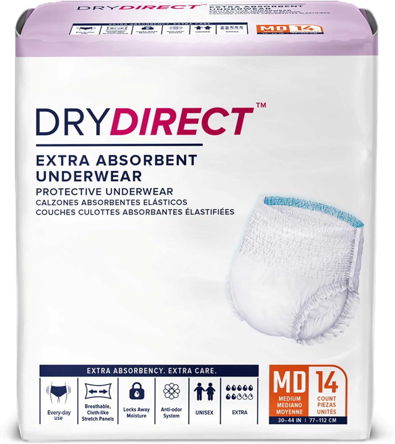 Dry Direct Extra Protective Underwear, Soft Cloth-Like Adult Diapers ...
