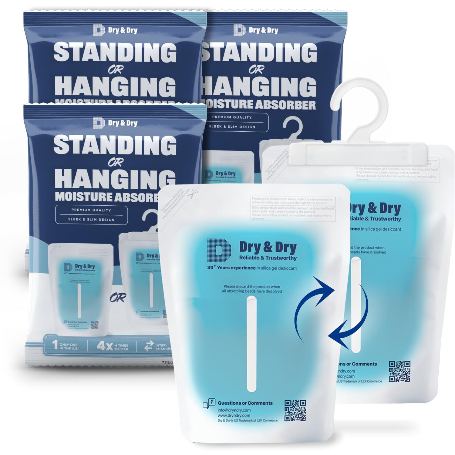 Dry Dry 3 Packs Hybrid Moisture Absorbers Musty Odor Eliminator ...