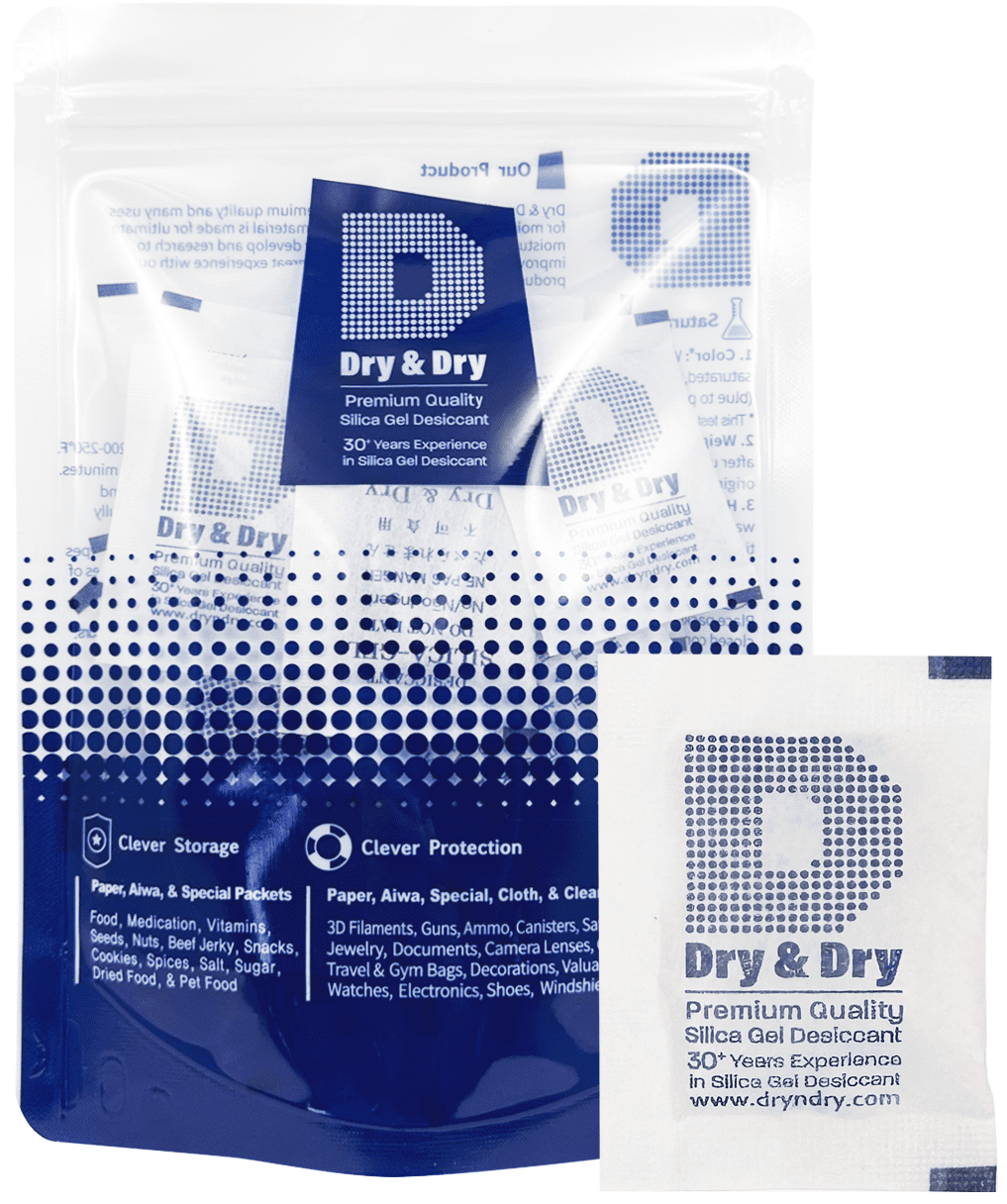 Dry & Dry 5 Gram [30 Packets] Silica Gel Packets- Moisture Absorber ...