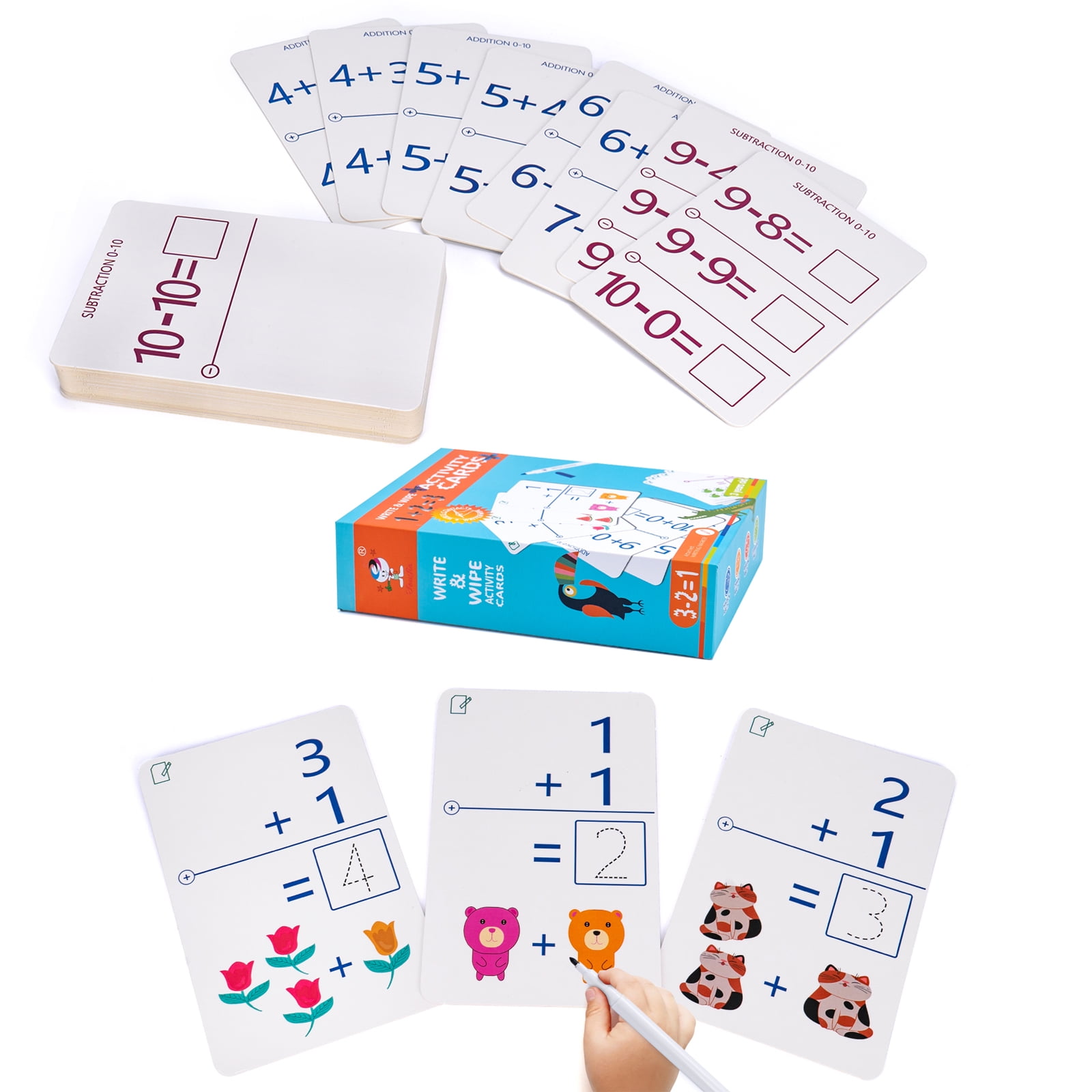 Dry Erase Alphabet , Number , Animal and Math Flash Cards - Write and ...