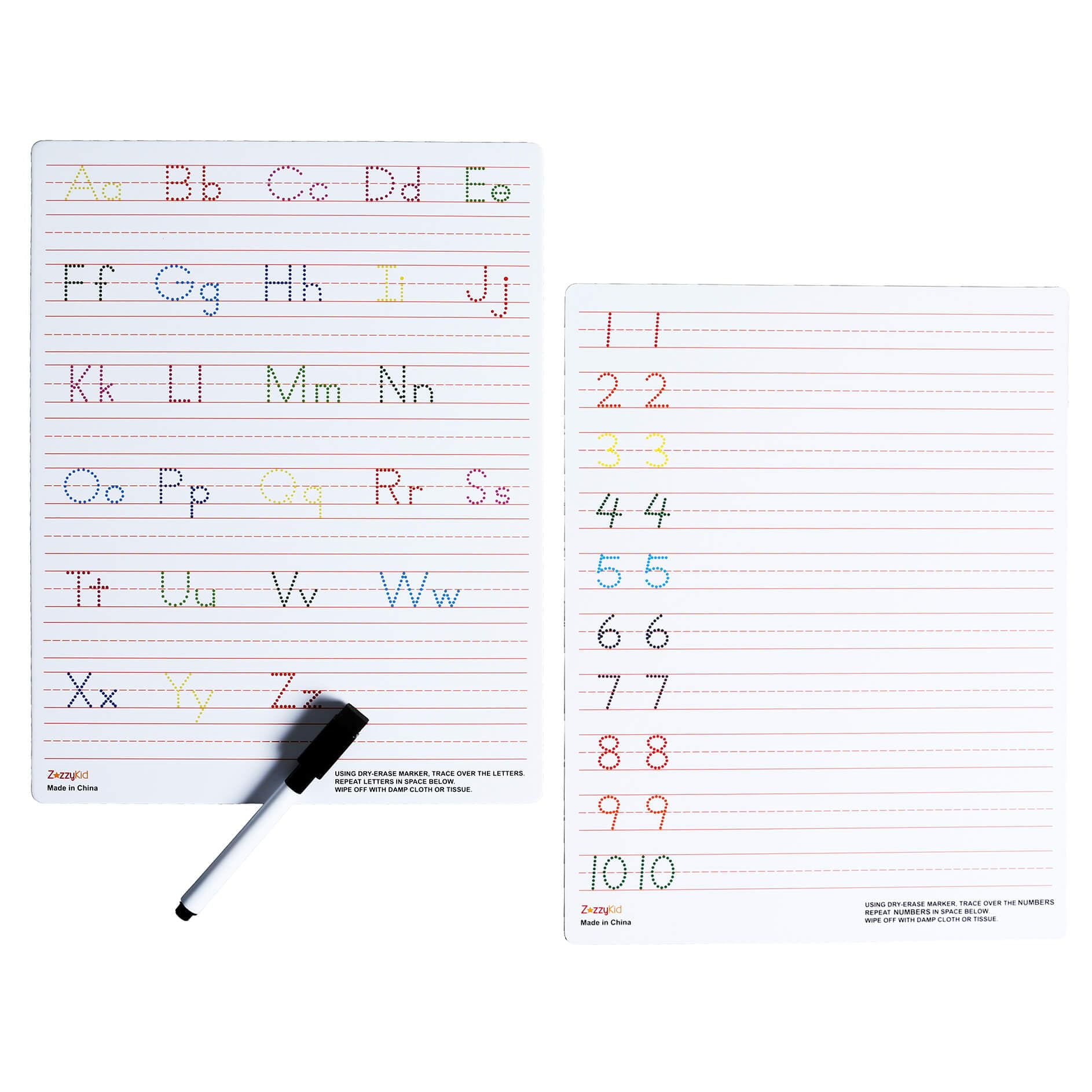 Dry Erase Alphabet Tracing YPF5 Board: Letter and Numbers Handwriting ...