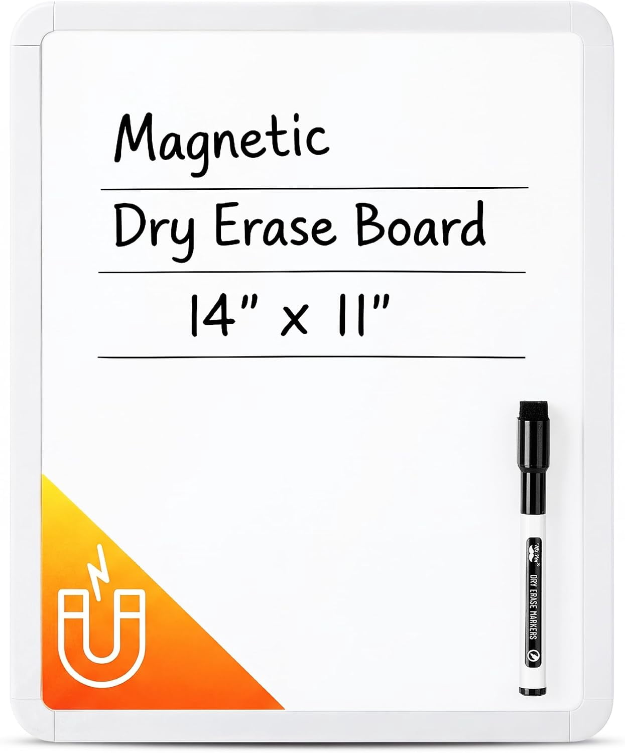 - Dry Erase Board, 14” x 11” with a Black Dry Erase Marker, Small Mini ...