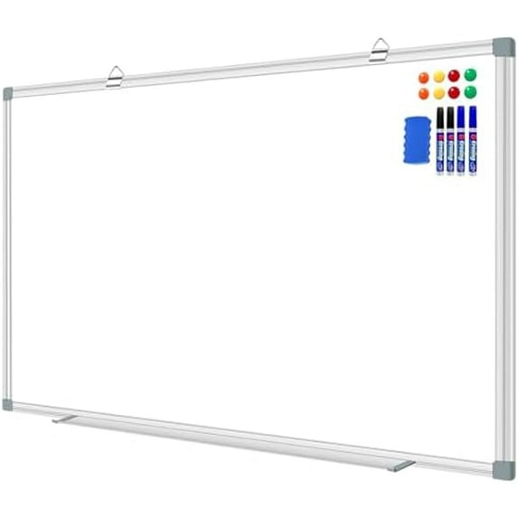 Dry Erase Board 48 X 36 Inch, 4' X 3' Wall-Mounted White Board with ...