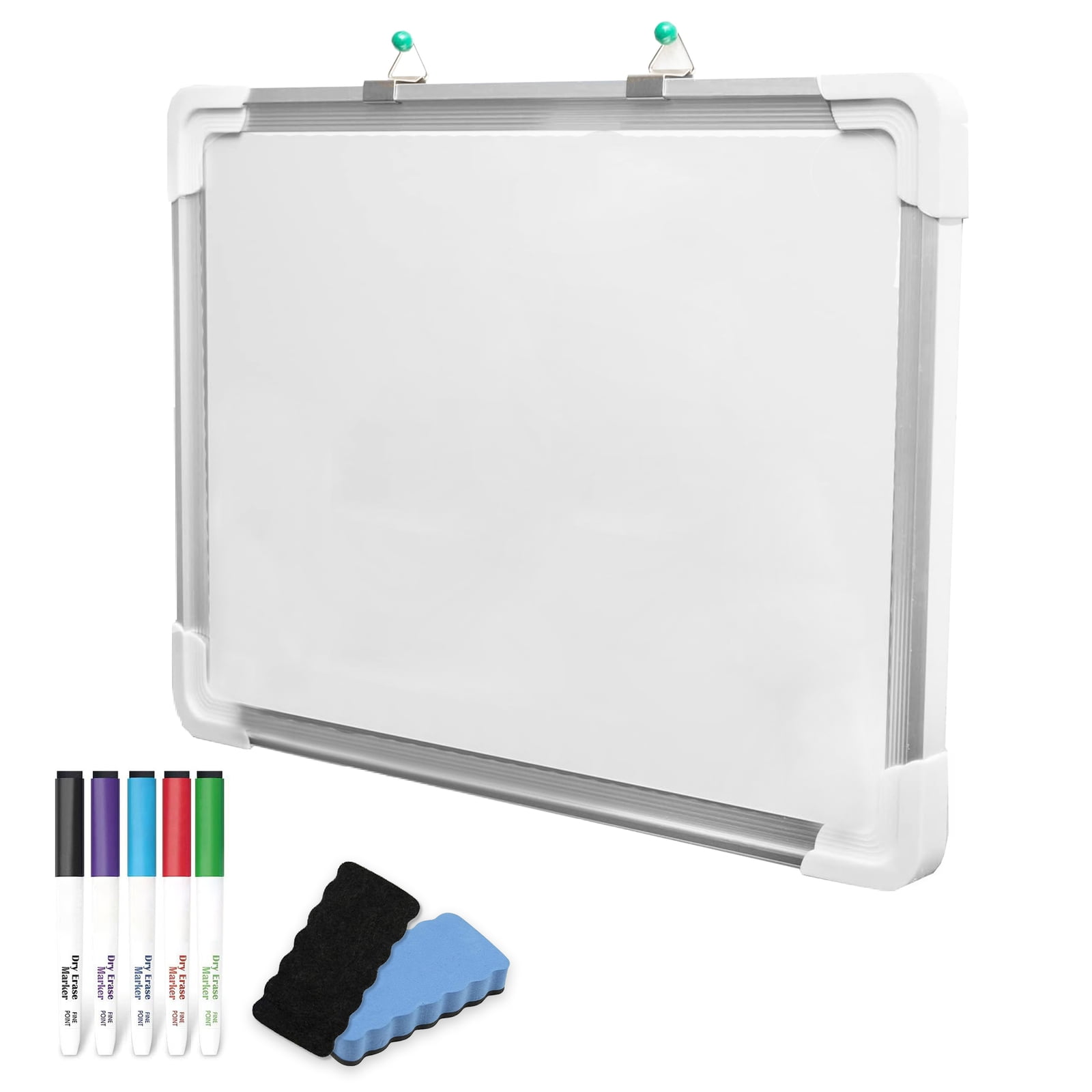 Dry Erase Board for Wall, 15"x12" Hanging Whiteboard with Double-Sided ...
