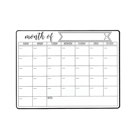 Dry Erase Calendar Board For Refrigerator Monthly & Calendar Weekly ...