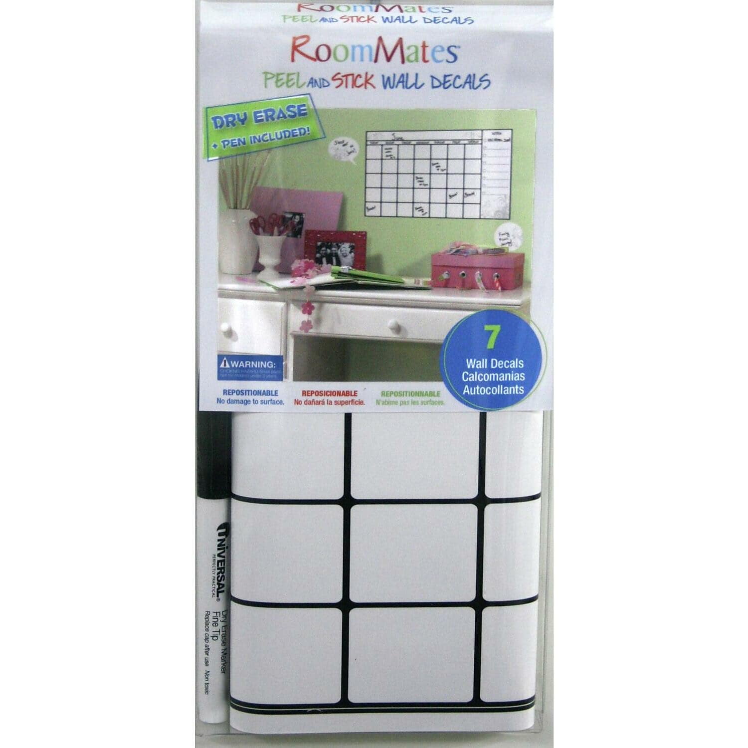 Dry Erase Calendar Wall Decals - Walmart.com