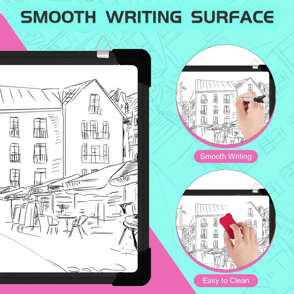 Dry Erase Calendar Whiteboard For Wall, 16" X 12" Magnetic White Board ...