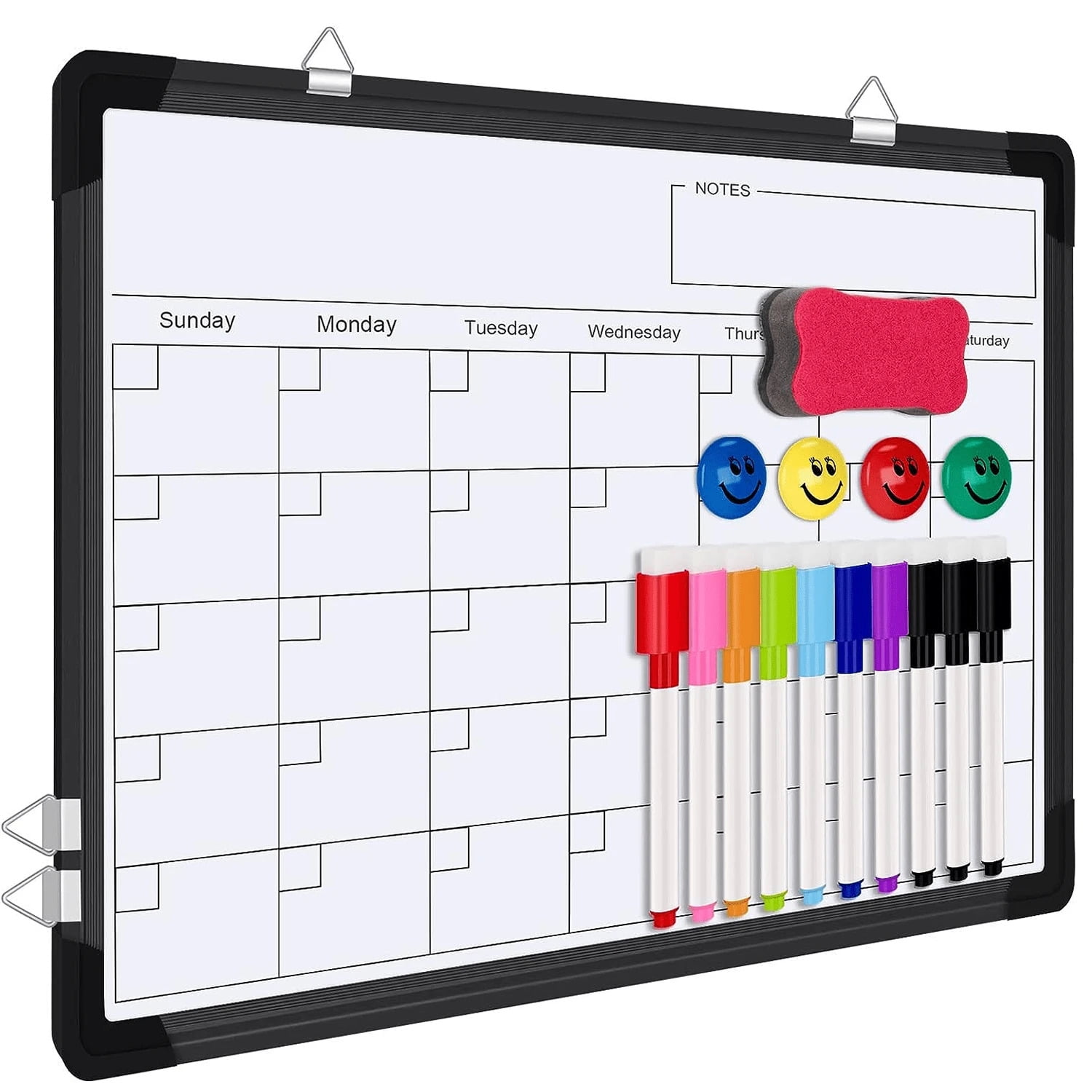 Dry Erase Calendar Whiteboard For Wall, Polegas 16" X 12" Magnetic ...