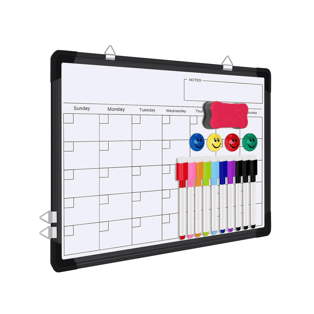 Dry Erase Calendar Whiteboard For Wall, Polegas 16" X 12" Magnetic ...