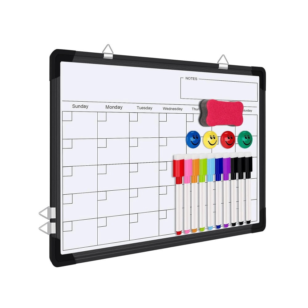 Dry Erase Calendar Whiteboard For Wall, Polegas 16" X 12" Magnetic ...