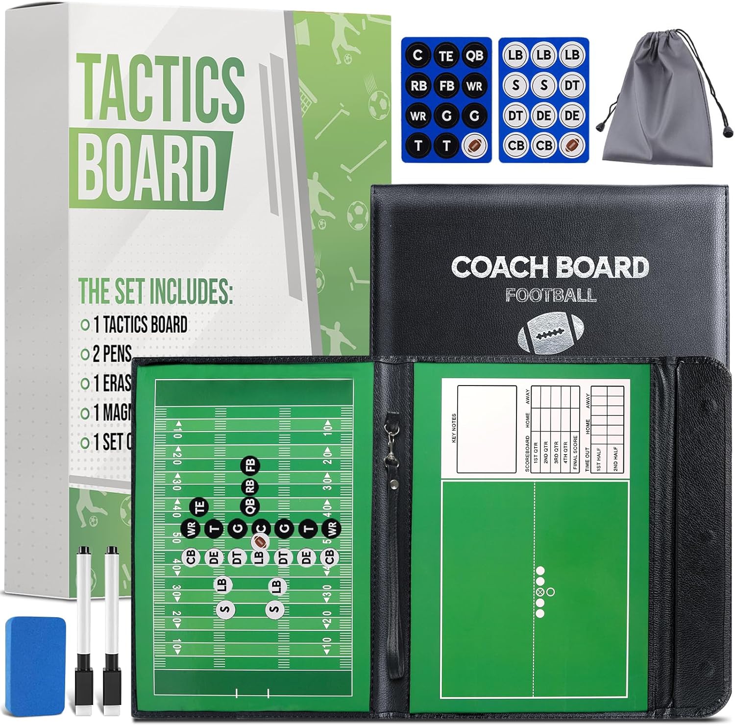 Dry Erase Coaching Board, Magnetic Coaches Clipboards, Portable ...