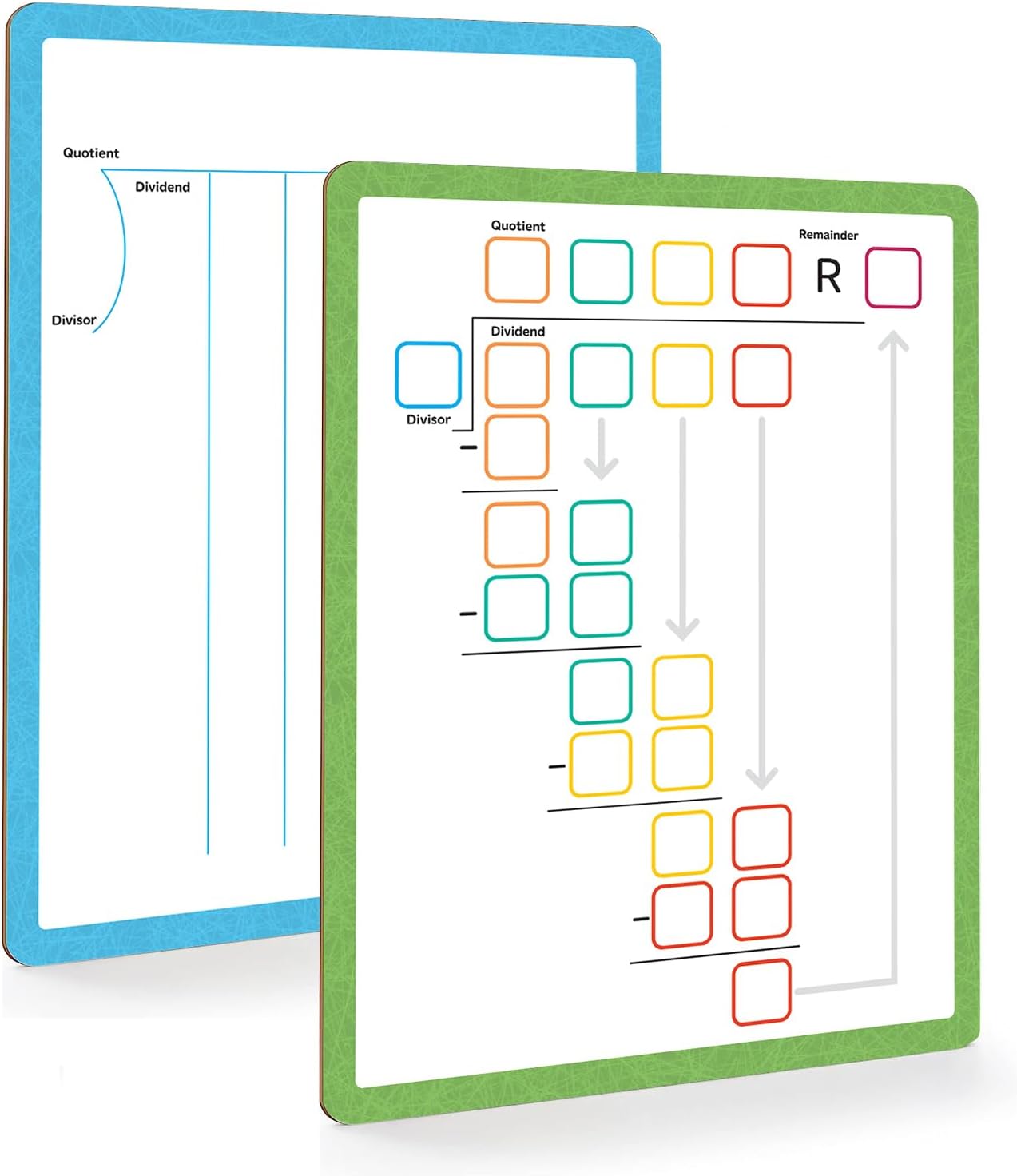 Dry Erase Division Board 9" x 12", Double Side Division Chart Table ...