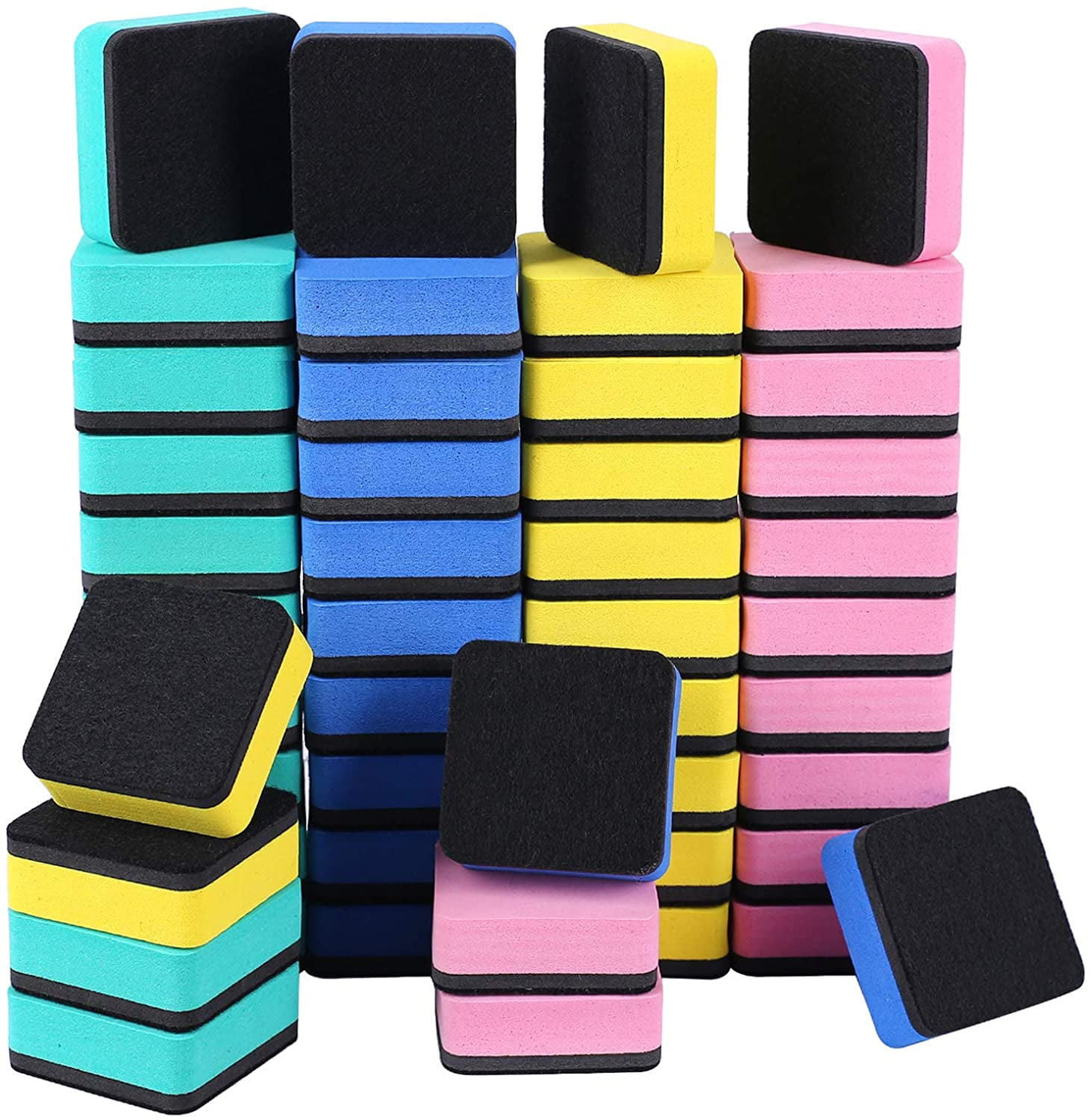 Dry Erase Erasers, 48 Pack Magnetic Whiteboard Eraser Chalkboard Eraser Dry Eraser for Classroom ...