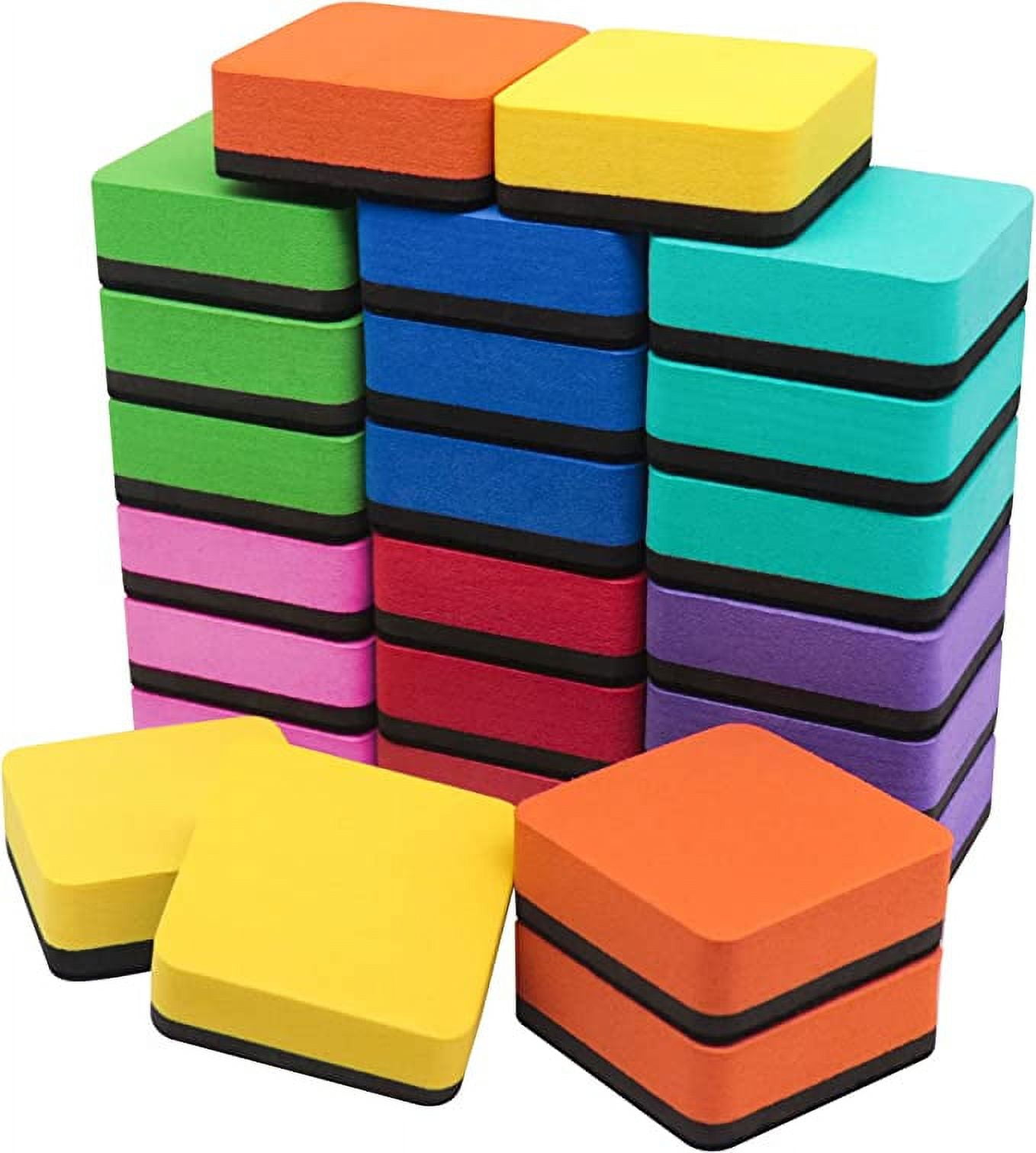 Dry Erase Erasers, IHPUKIDI 24 Pack Magnetic Whiteboard Dry Eraser Chalkboard Cleansers for ...