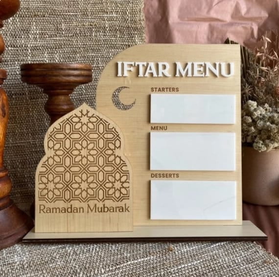 Dry Erase Iftar Menu Sign | Custom Ramadan Menu | Iftar Decor | Buffet ...