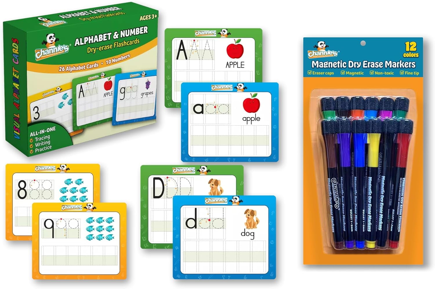 Dry Erase KIT: Dry Erase Alphabet & Number Flash Cards & Dry Erase ...