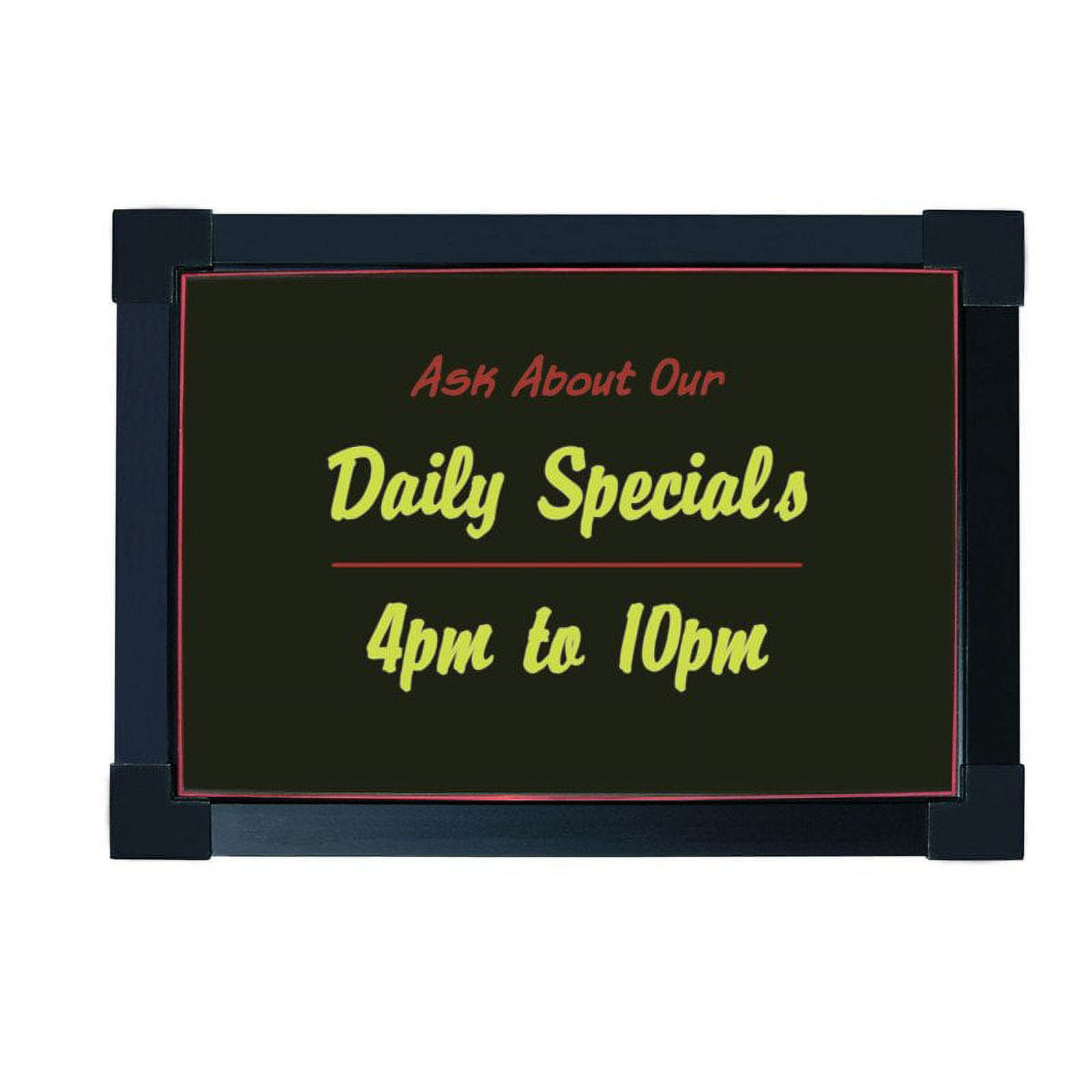 Dry Erase LED Write-On Board / Sign - 12" x 16" (28 Different Lighting ...