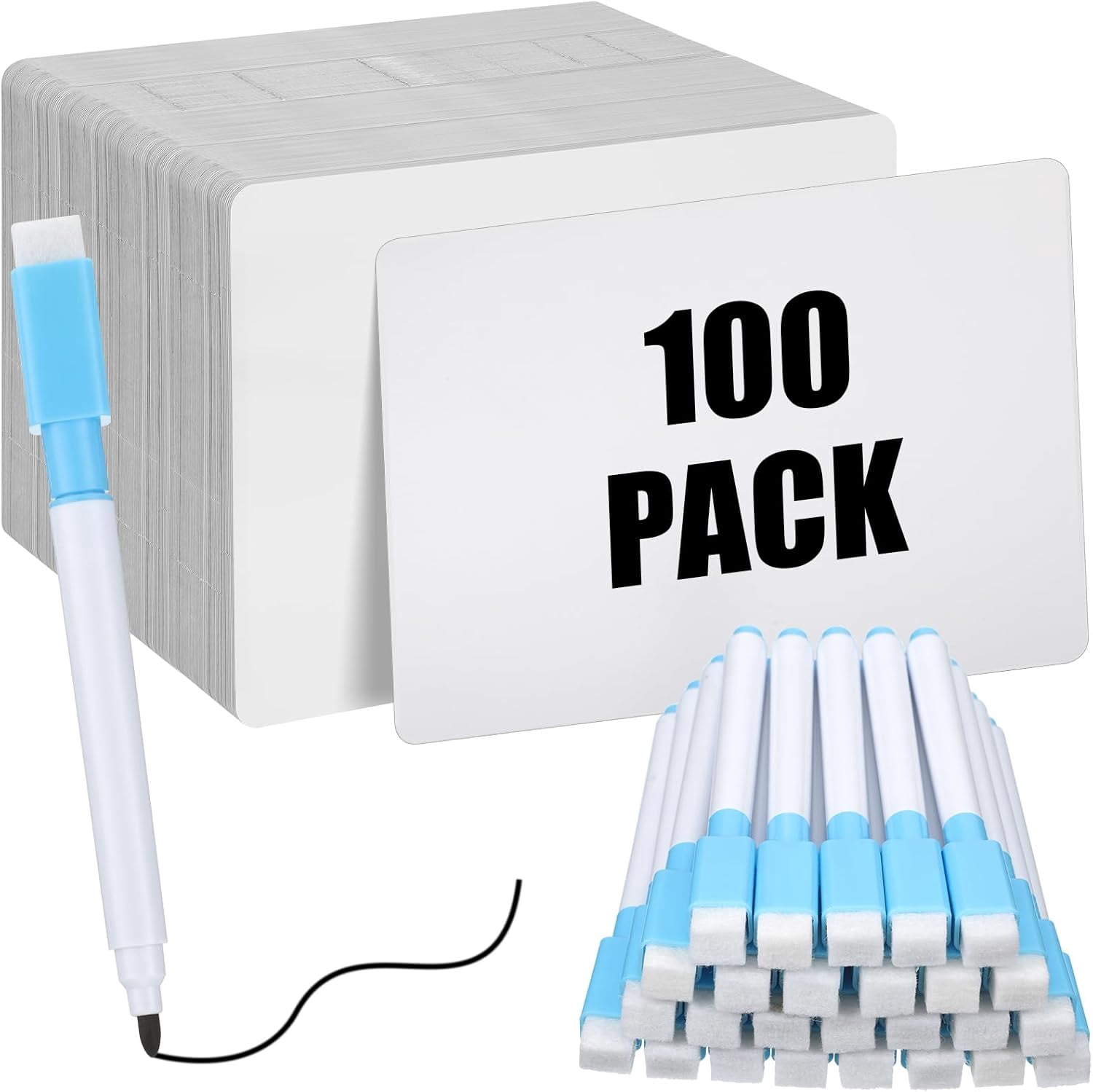Dry Erase Lapboard Set with Markers Boards Classroom Pack Small White ...