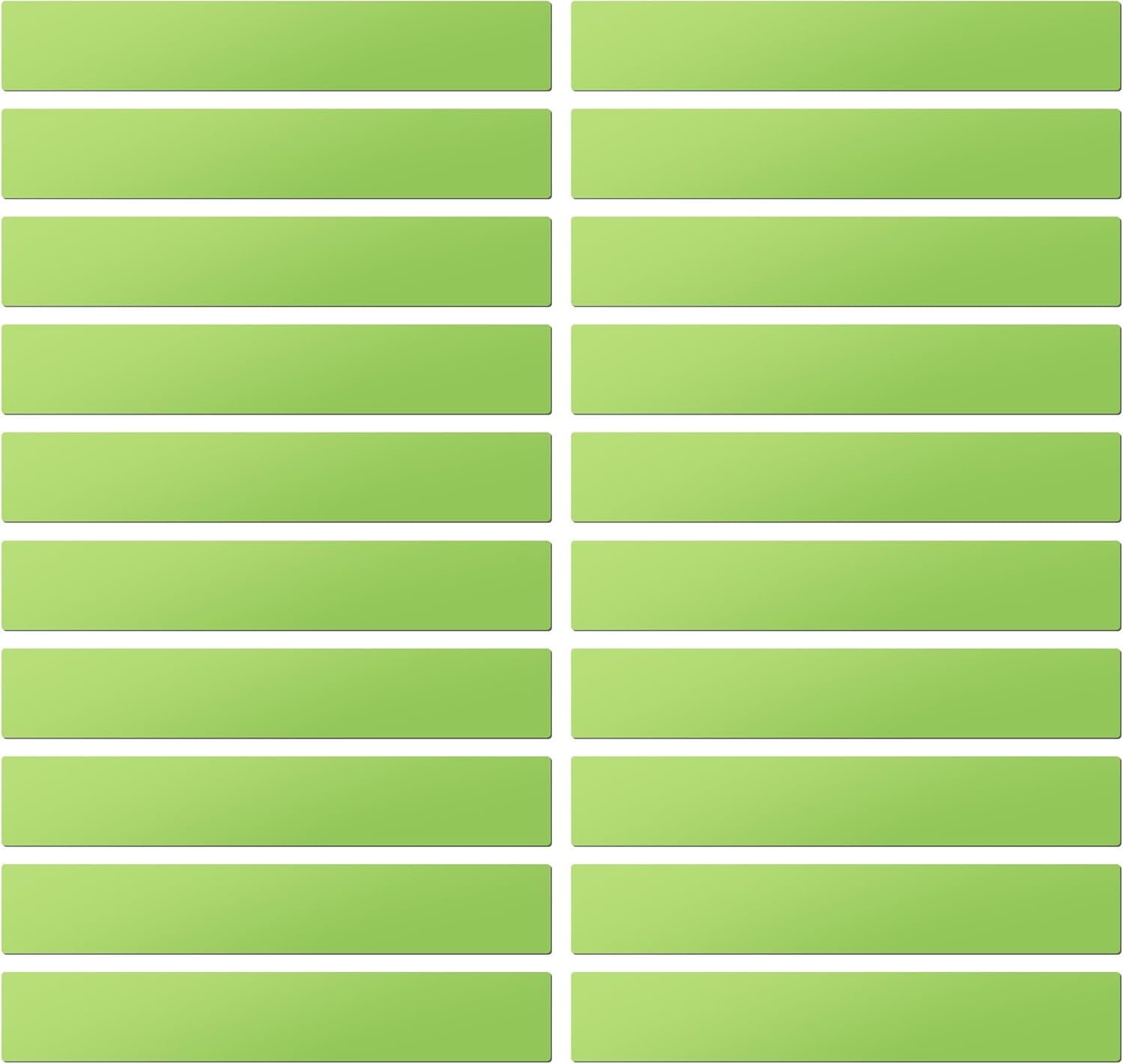 Dry Erase Magnetic Label Strips 20 Pack 2" X 12" Blank Reusable ...