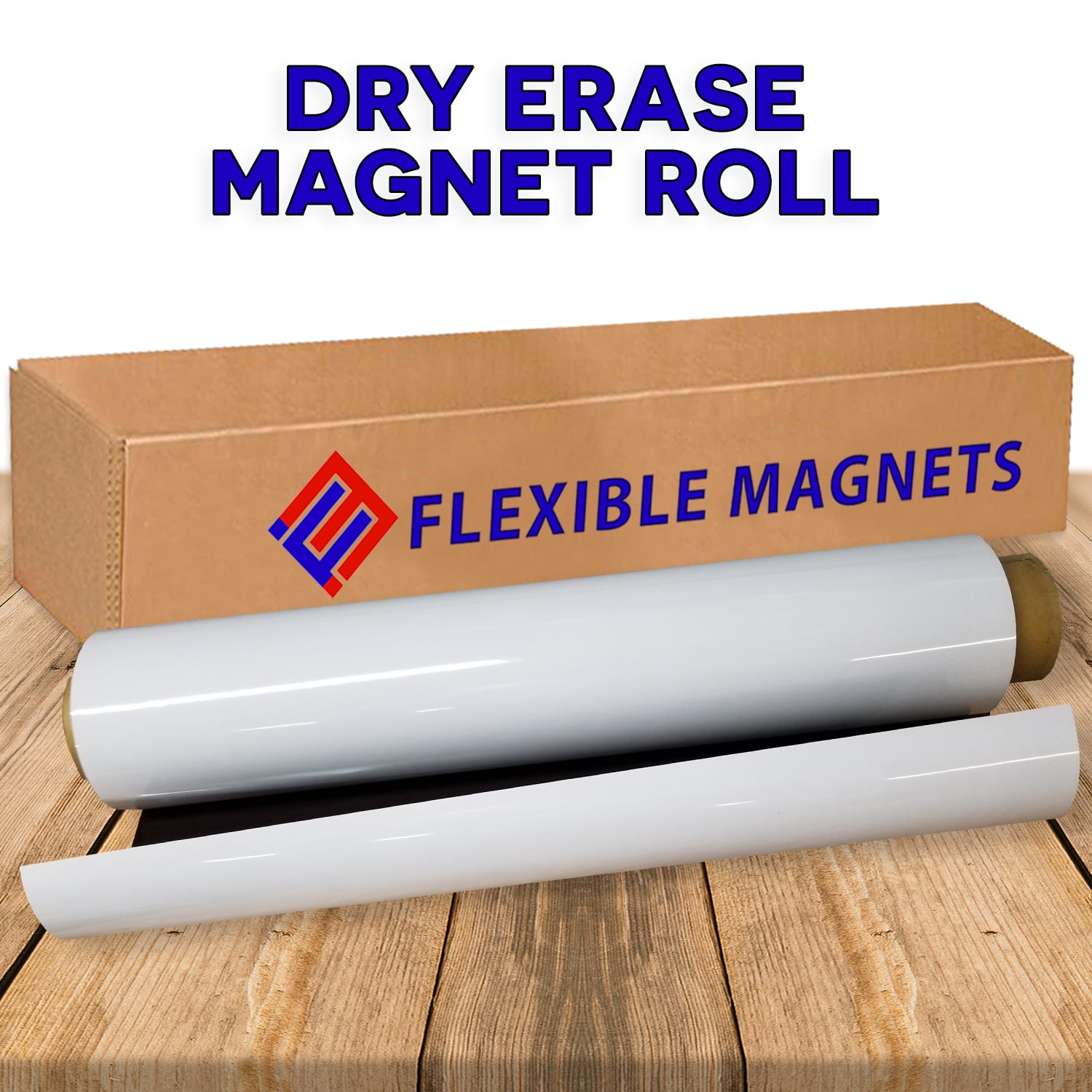Flexible Magnets Dry Erase Magnetic Whiteboard Roll, 24 Inches with Dry ...