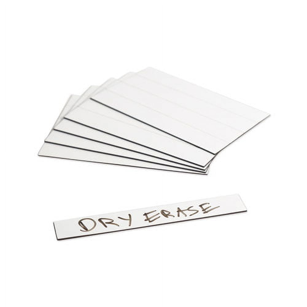 Dry Erase Magnetic Tape Strips, 6" X 0.88", White, 25/pack | Bundle of ...