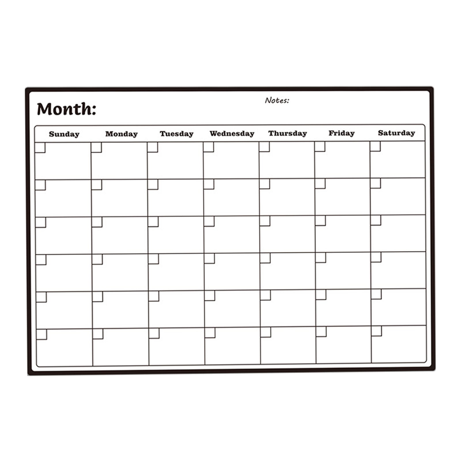 Dry Erase Magnetic Weekly Calendar for Refrigerator with Magnetic ...