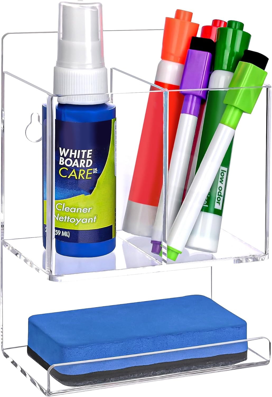 Dry Erase Marker Holder, Wall Mounted Marker Holder for Remotes, Makeup ...