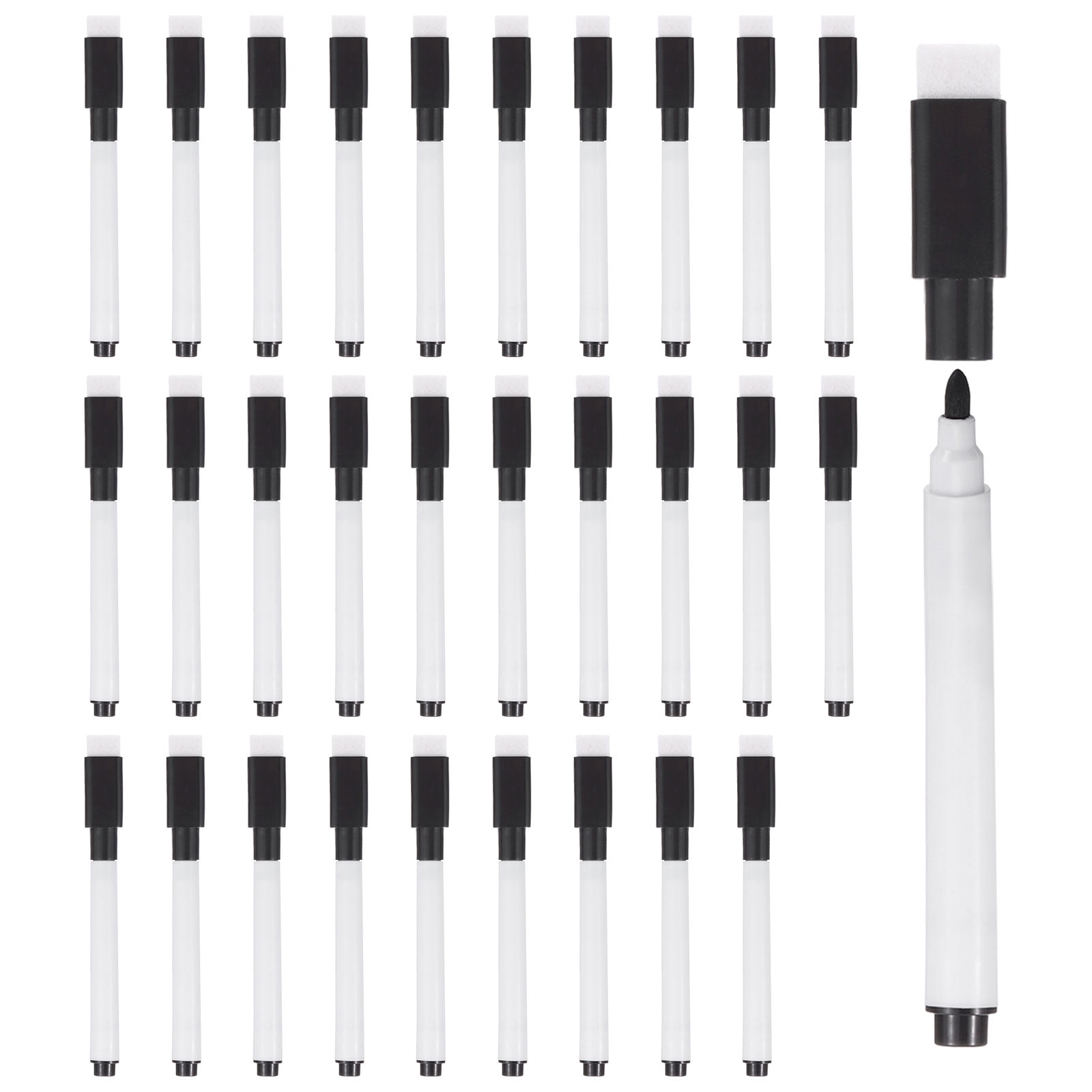 Dry Erase Marker Pens, 60 Pack Black Ink Fine Point Low Odor Whiteboard ...