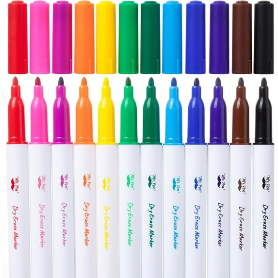 - Dry Erase Markers, 12 Pack, Assorted Colors, White Board Markers Dry ...