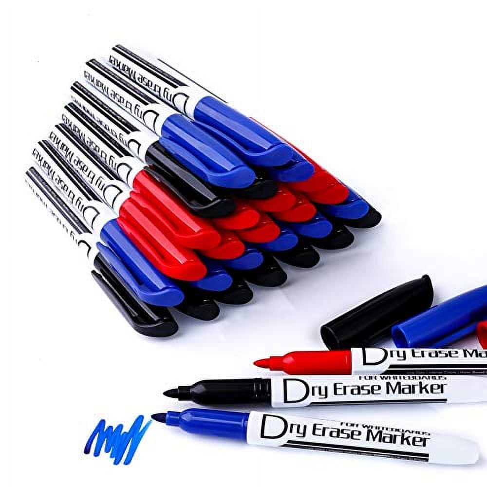 Dry Erase Markers Low Odor Fine Whiteboard Markers Thin Box of 30, 3 ...