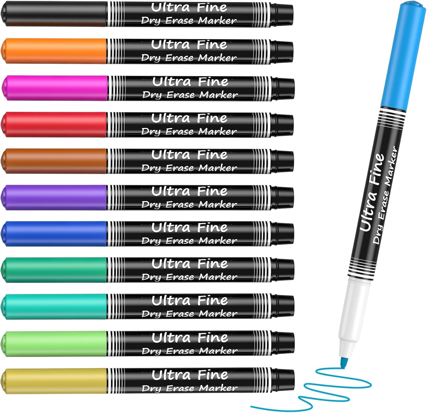 Dry Erase Markers Ultra Fine Tip with Eraser, Assorted Color Magnetic ...