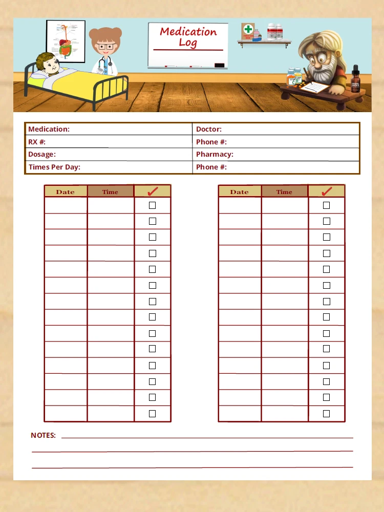Dry Erase Medication Log, Laminated Medication Schedule - Walmart.com