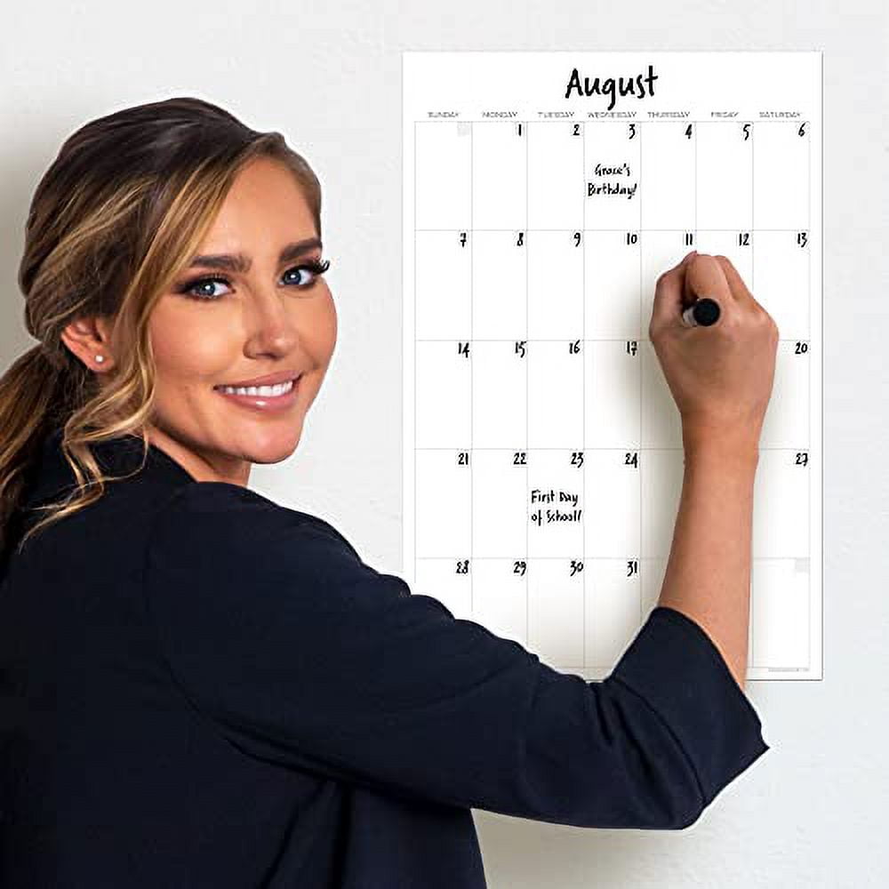 Dry Erase Monthly Calendar Planner Sticker Decal | Removable & Reusable ...
