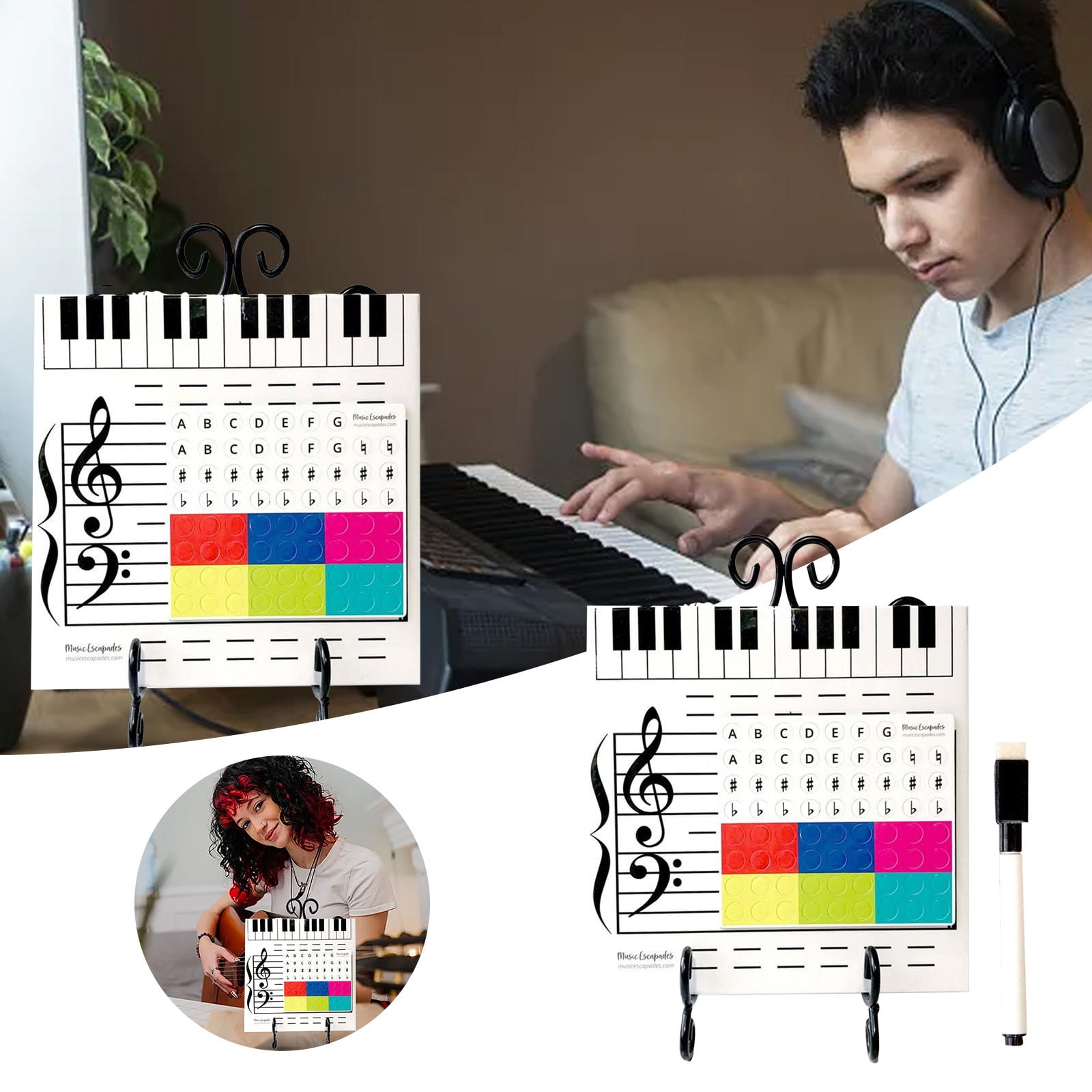 Dry Erase Music Staff White Boards Music Staff Note Reading Whiteboard ...