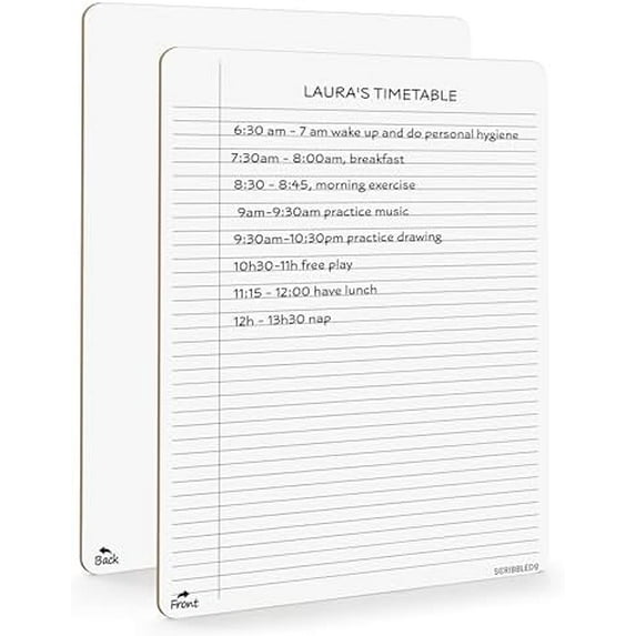 Dry Erase Notebook College Ruled Lined Board 9"x12" Reusable Lined ...