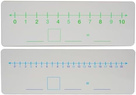 Dry Erase Number Line, Double Sided Whiteboard, 1 Pack 4x12, Side 1 1 ...