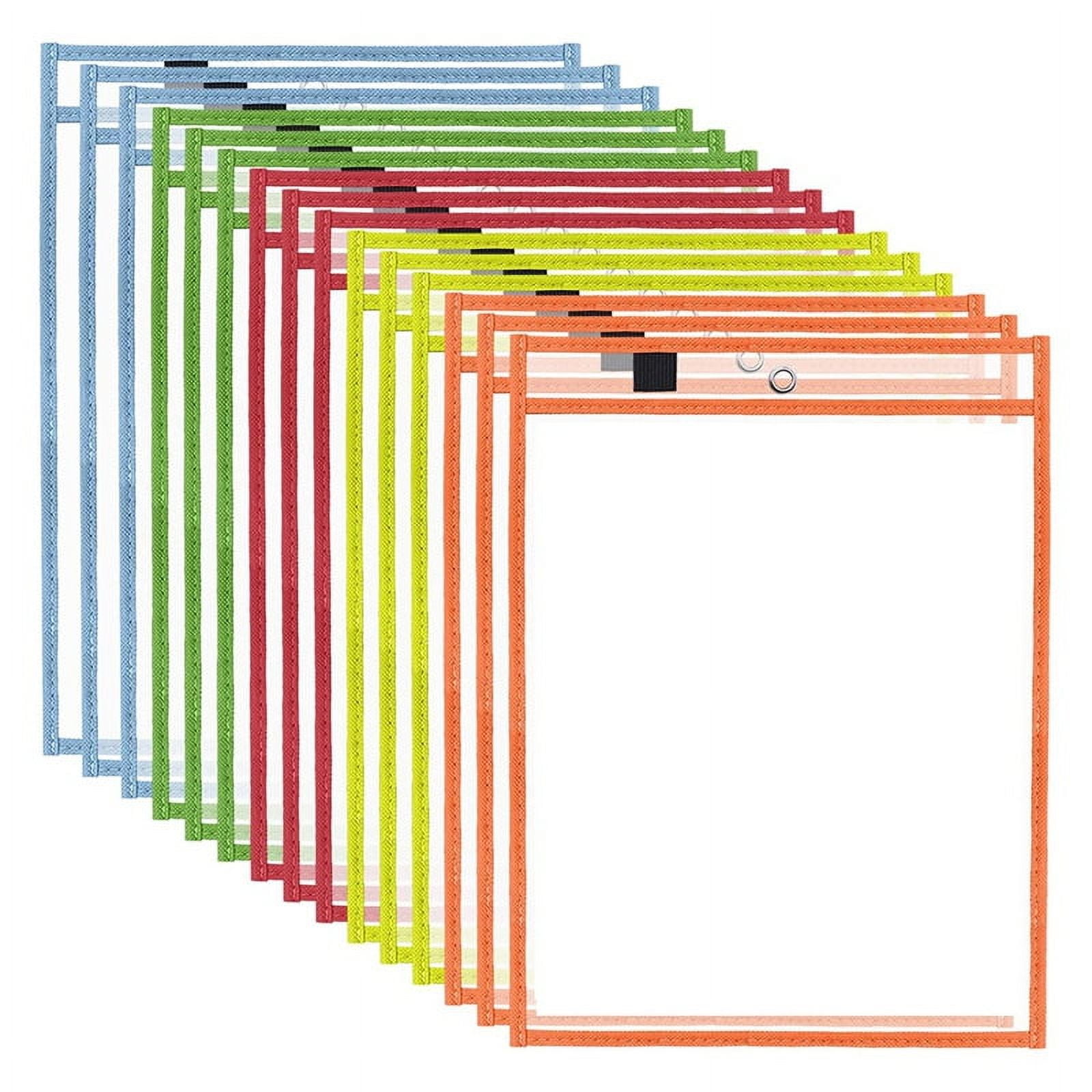 Dry Erase Pocket Reusable Sleeves, Plastic File Sleeves Page Protectors ...