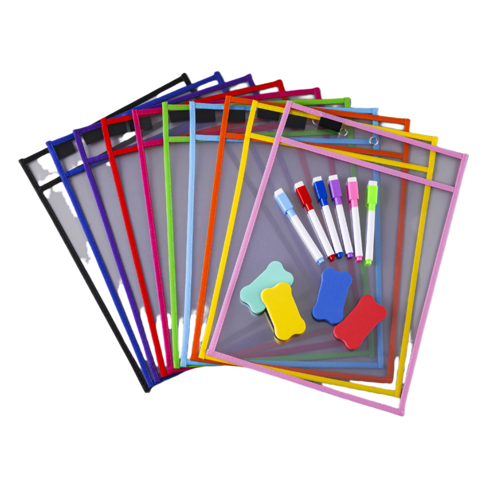 10PCS Reusable Clear Dry Erase Storage Bag with Secure Zipper - Walmart.com