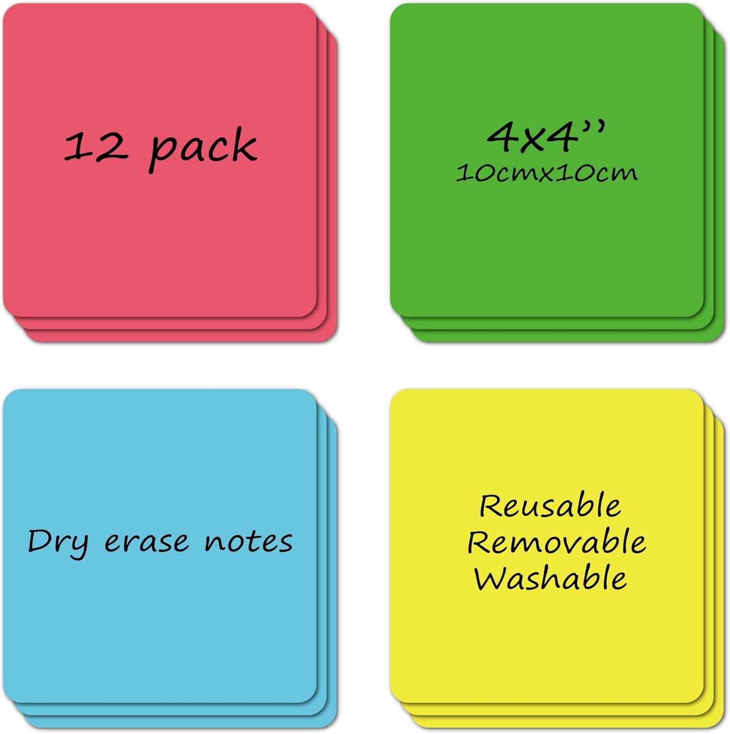 Dry Erase Sticky Notes Reusable Labels for Storage Bins Organizing Jar ...