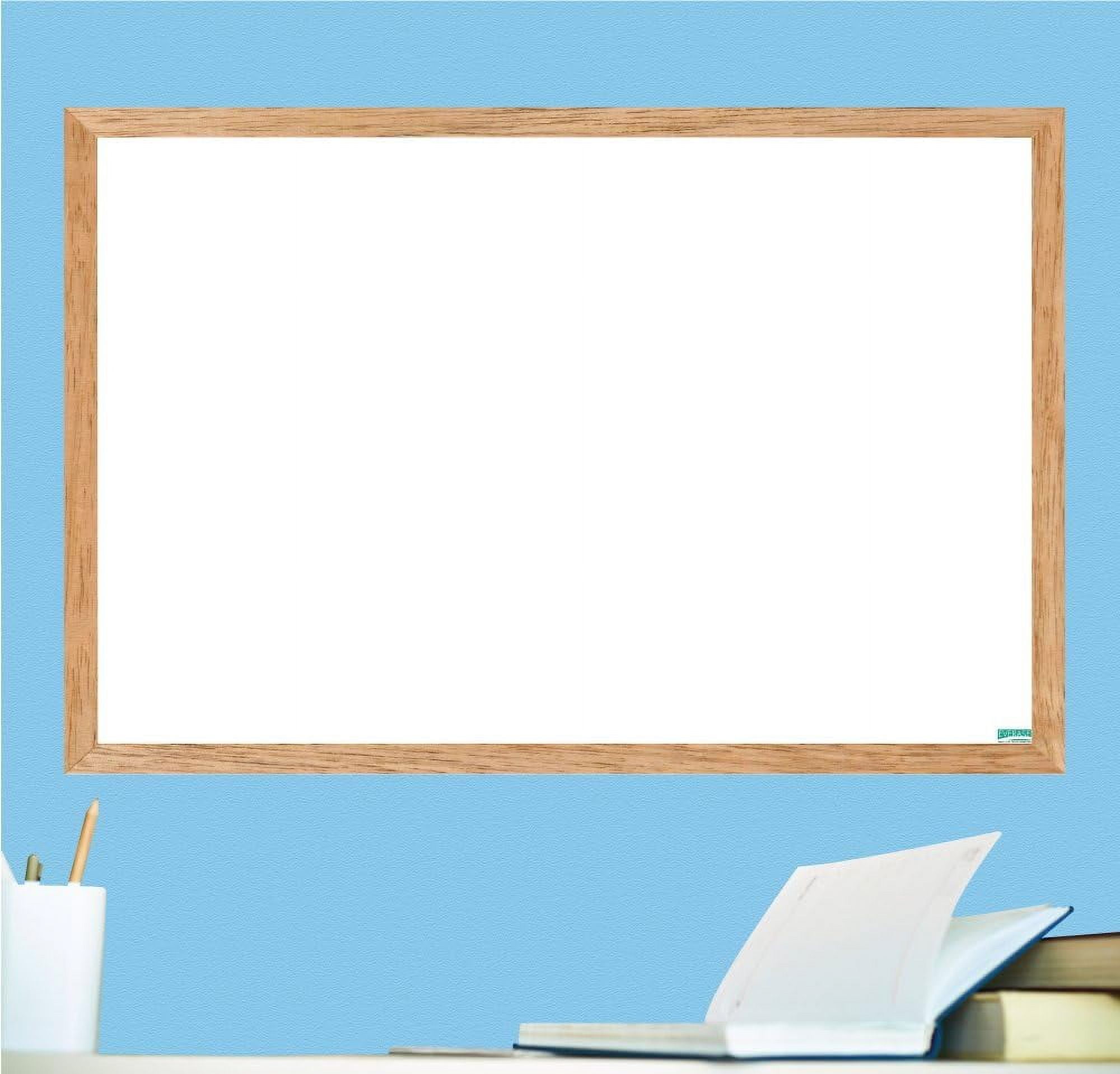 Dry Erase Surface – Oak Faux Frame Design with Printed Wood Look 2 x 3 ...