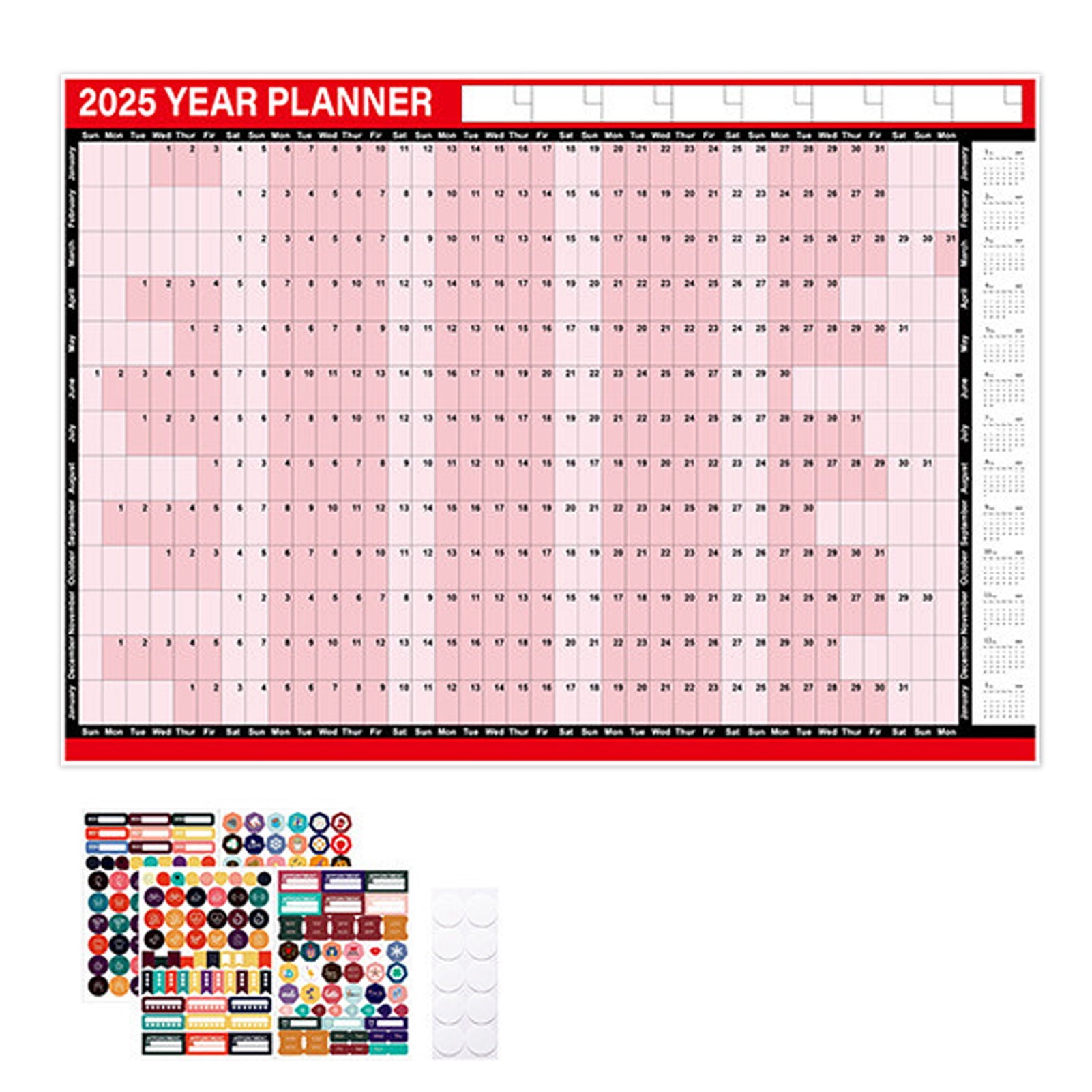 Dry Erase Wall Calendar 2025,Planning Calendar 2025,12 Months ...