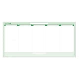 Dry Erase Wall Planner 75" x 36" - 5 Column Weekly Organizer - Green ...