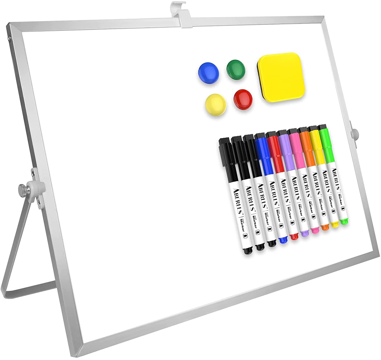Dry Erase White Board, 16inX12in Large Magnetic Desktop Whiteboard with ...