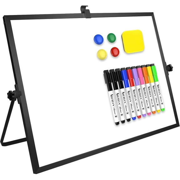 Small Dry Erase White Board – Magnetic Desktop Foldable Whiteboard ...