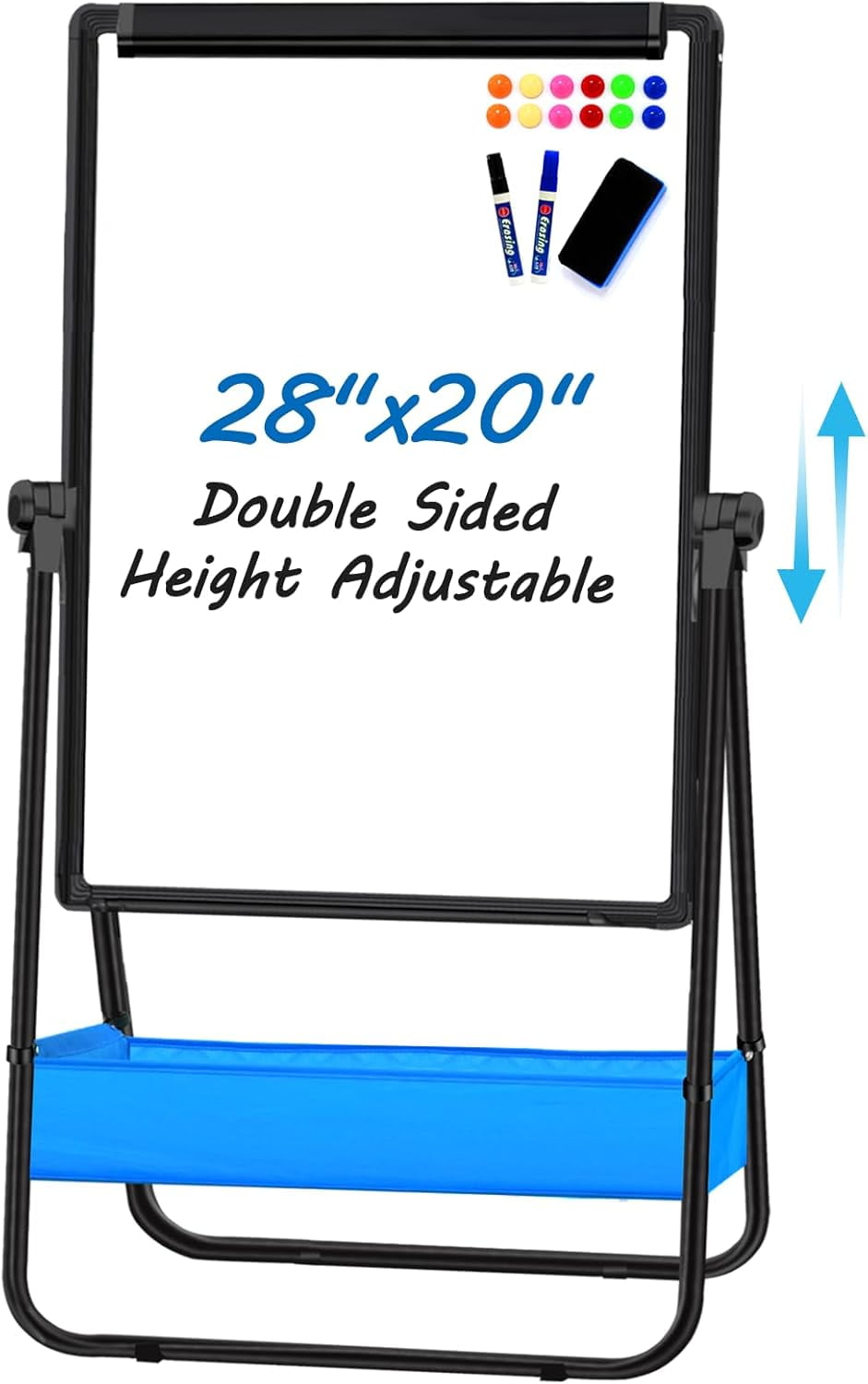 Dry Erase White Board with Stand Double Sided 28"X20" Magnetic U ...