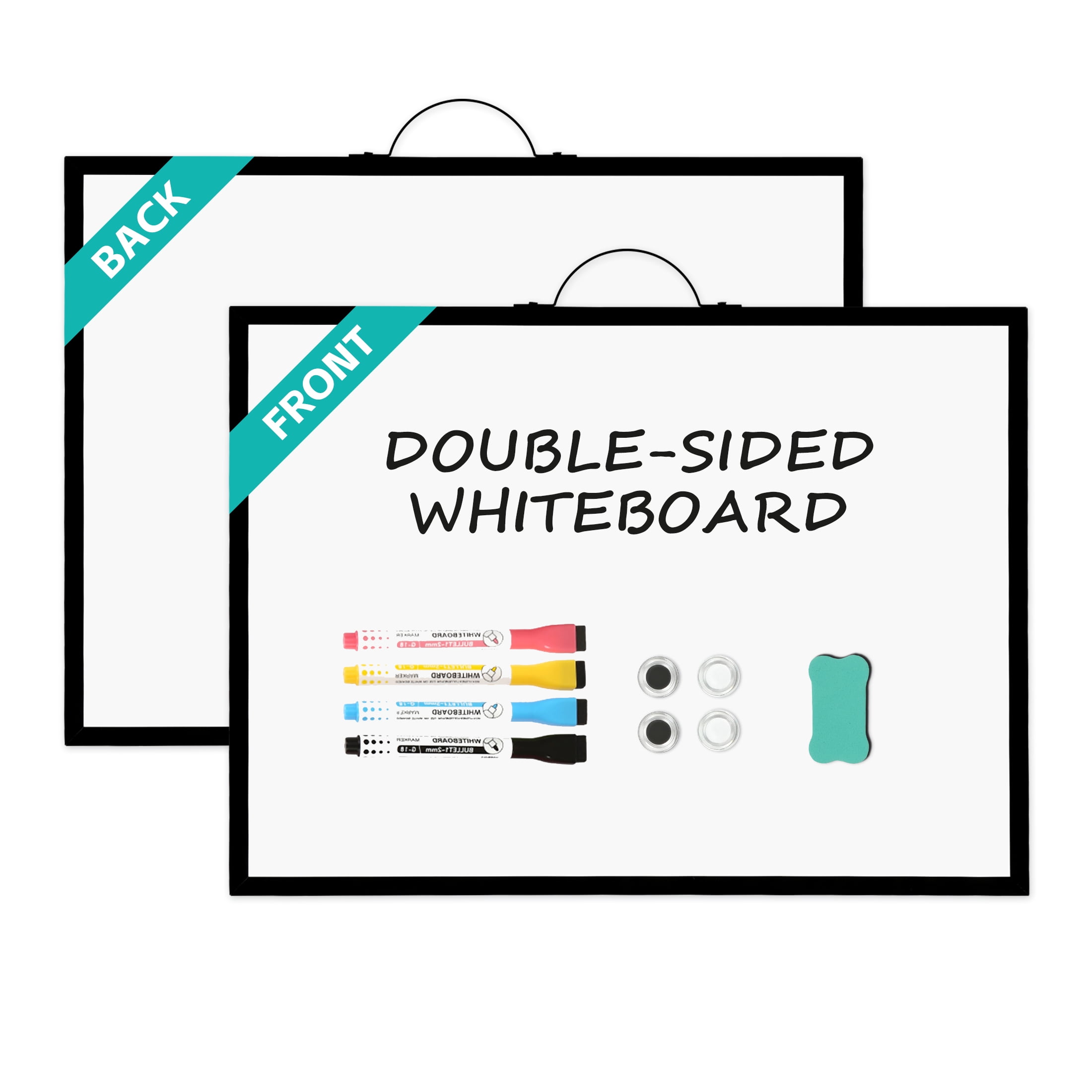 Dry Erase White Board for Wall, 12" x 16" Small Magnetic Portable ...
