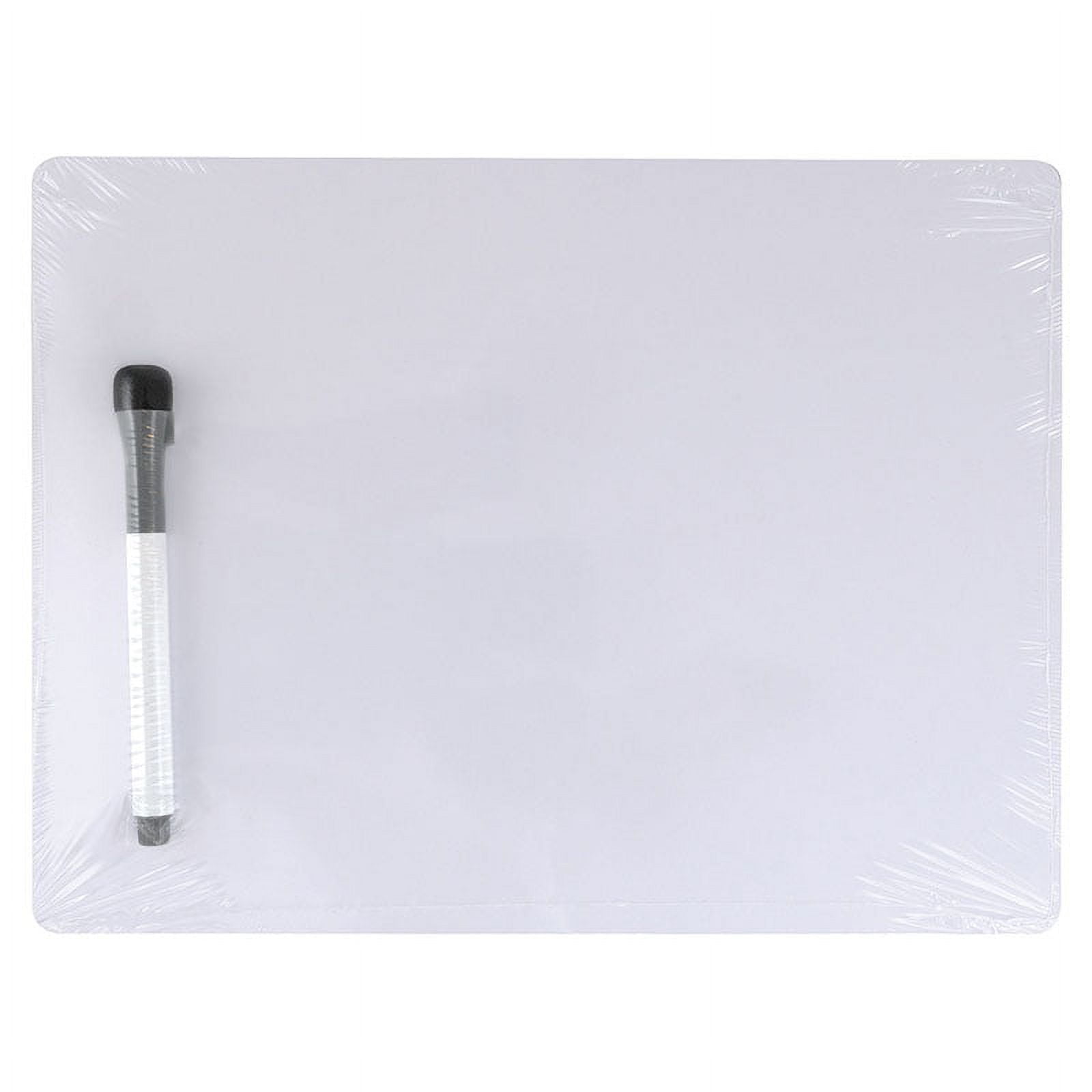Dry Erase Whiteboard, 1-Sided, Plain, with Marker/Eraser, 9" x 12 ...