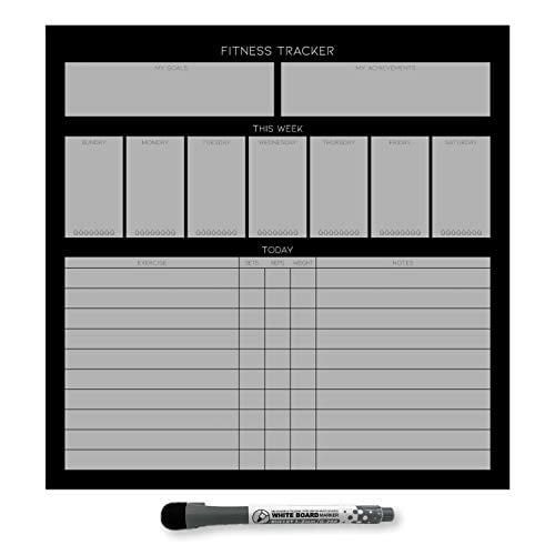 Dry Erase Whiteboard Fitness Tracker | Removeable and Restickable ...