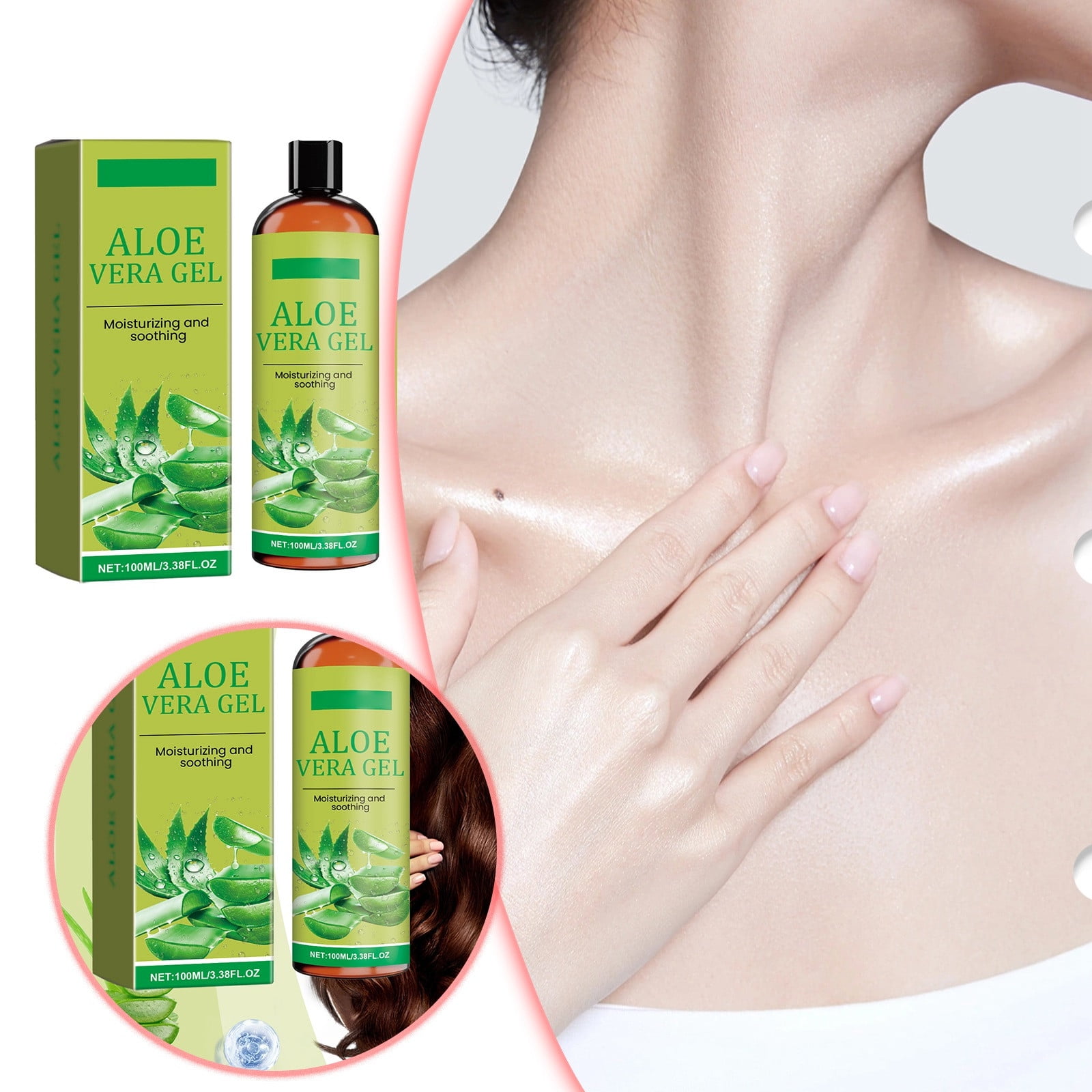 Dry Face Skin Care Gel Moisturizer Soothing Hydration For Dry Skin With ...