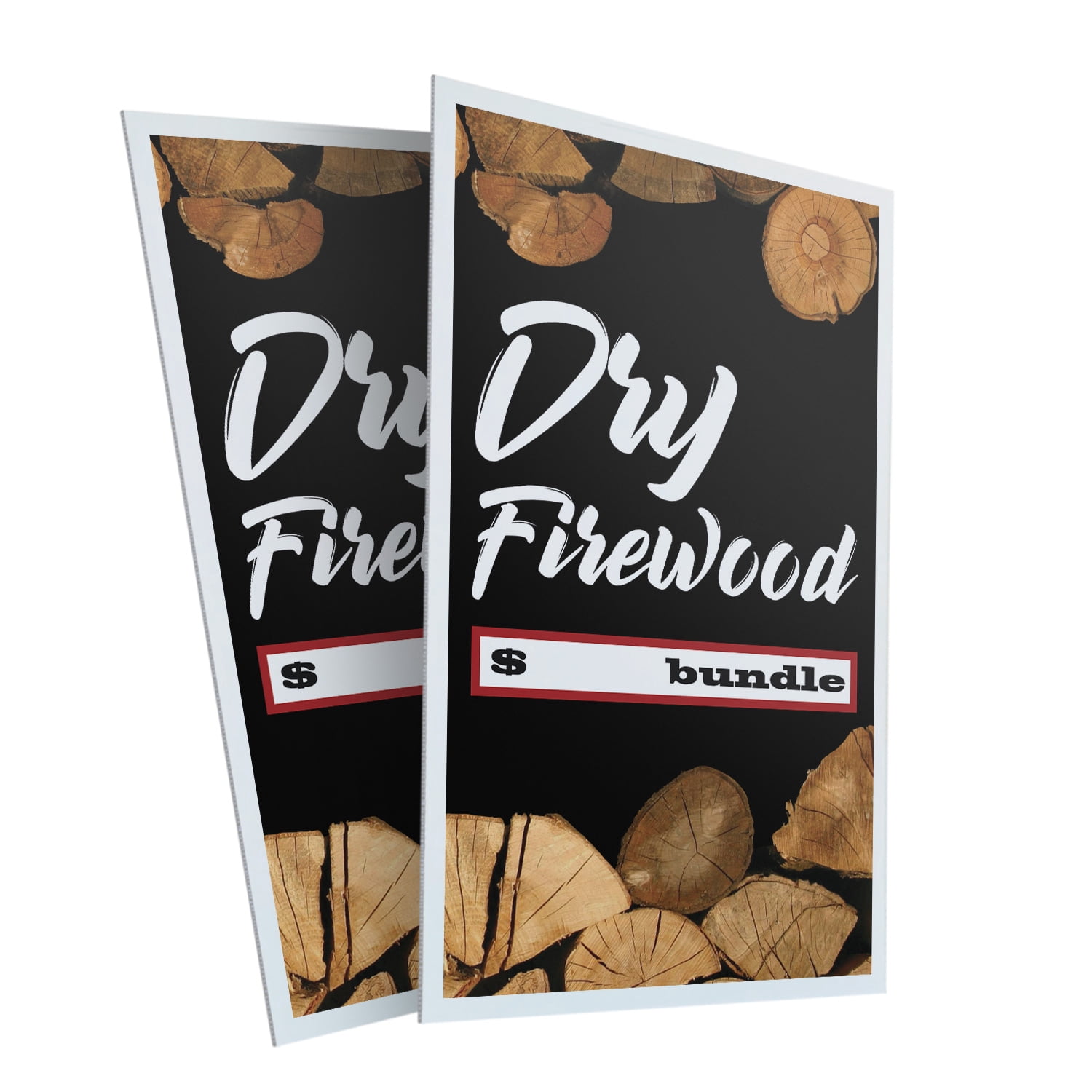 Dry Firewood (2-Pack) 24 Inch x 36 Inch Plastic Signs | Sign Insert 4mm ...